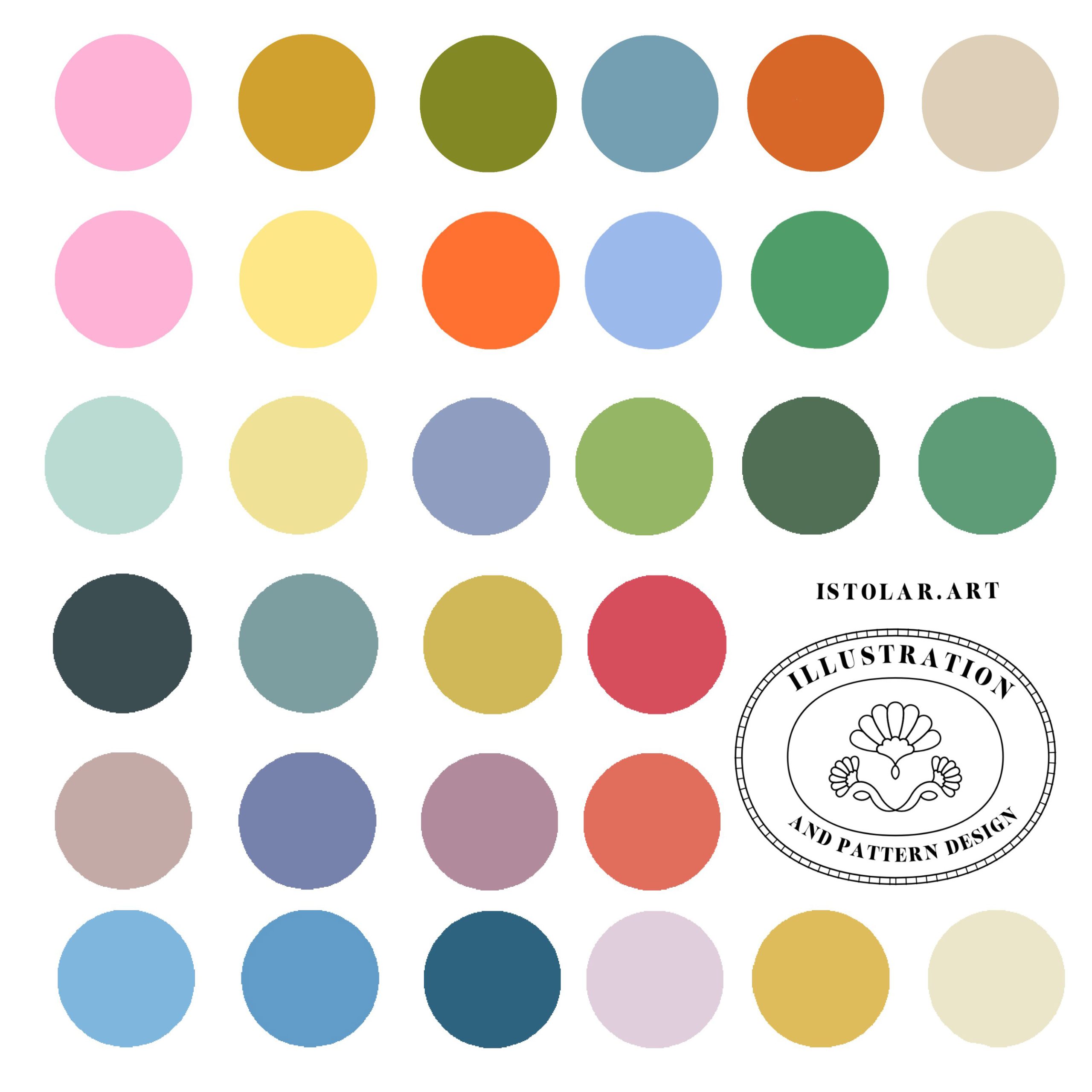 Color exploration – pattern making – Isabelle Stolar illustrations